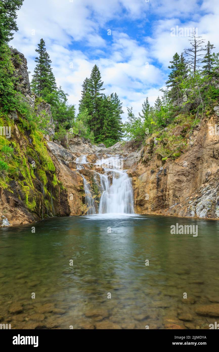 smith creek falls in lewis and clark national forest near augusta ...