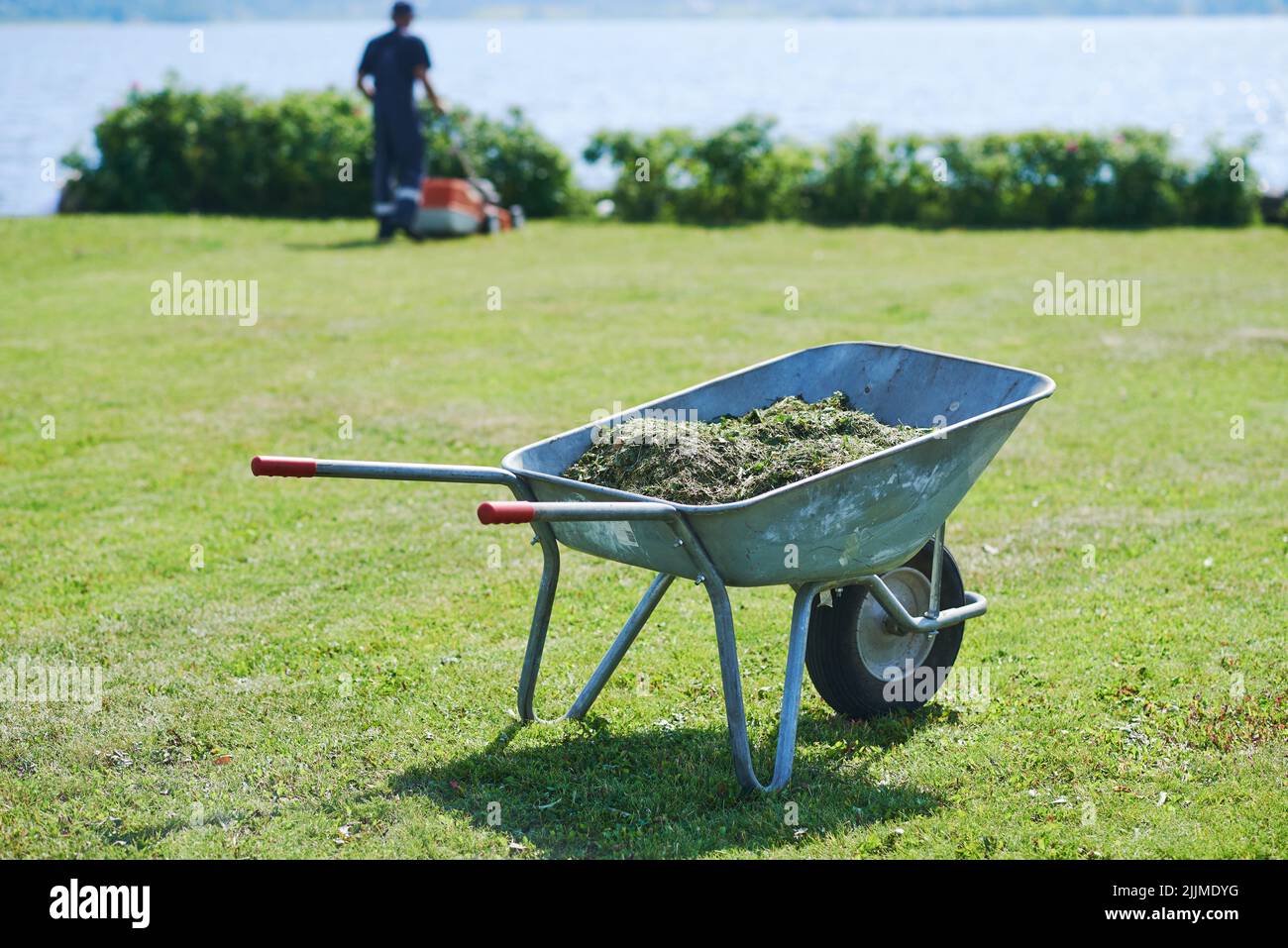The concept of technological progress in landscape design Stock Photo ...