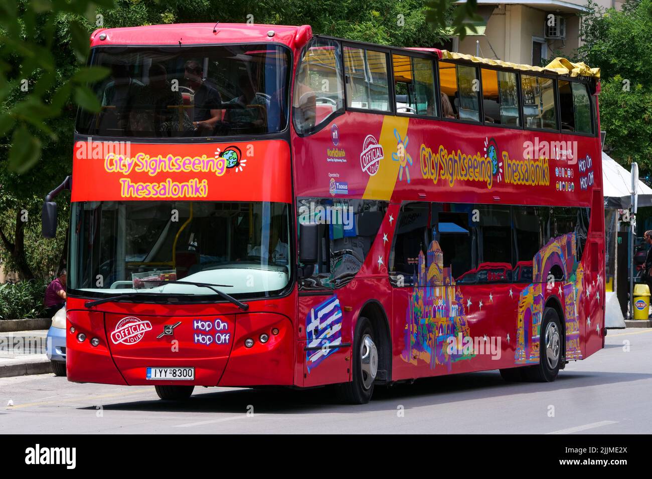 Tourist bus, Thessaloniki, Macedonia, Greece Stock Photo - Alamy