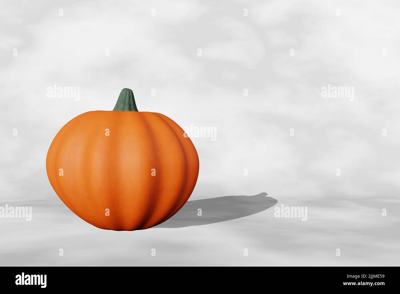 Fall creative concept pumpkin on marble background 3D render. Halloween ...