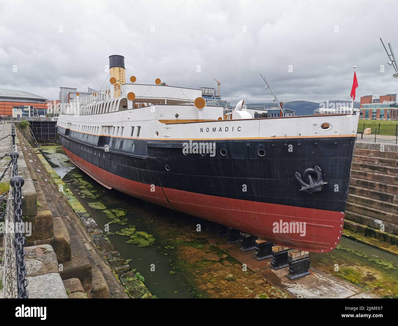 The famous H.M.S Nomadic ship in Belfast, Northern Ireland Stock Photo ...