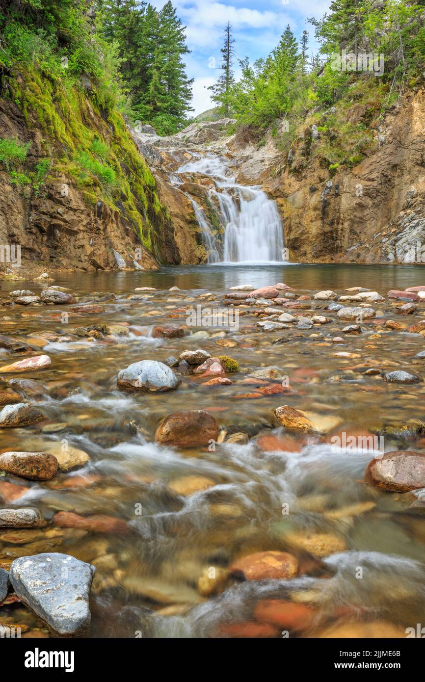 smith creek falls in lewis and clark national forest near augusta ...