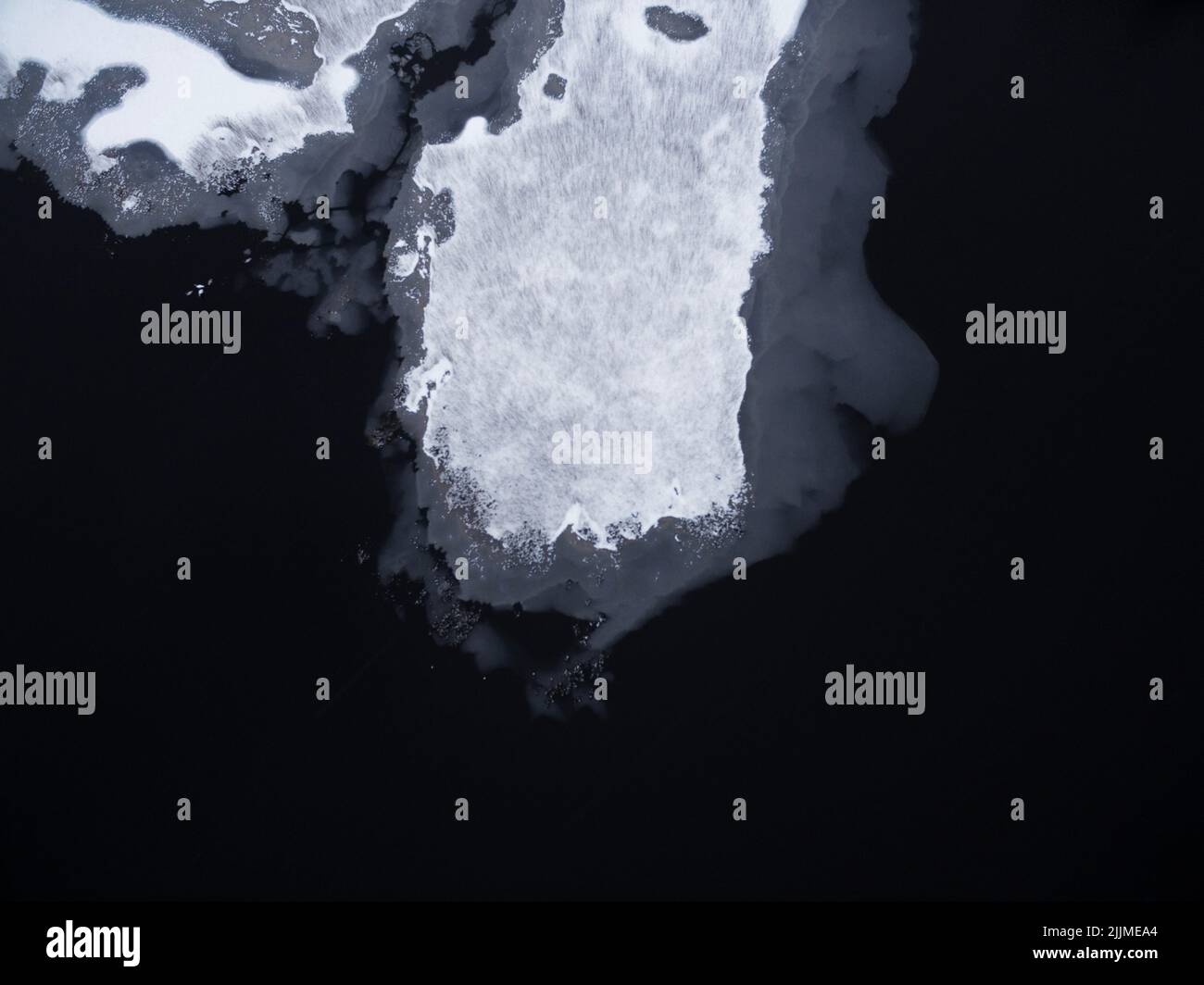 A top view of the frozen lake in Sweden Stock Photo - Alamy