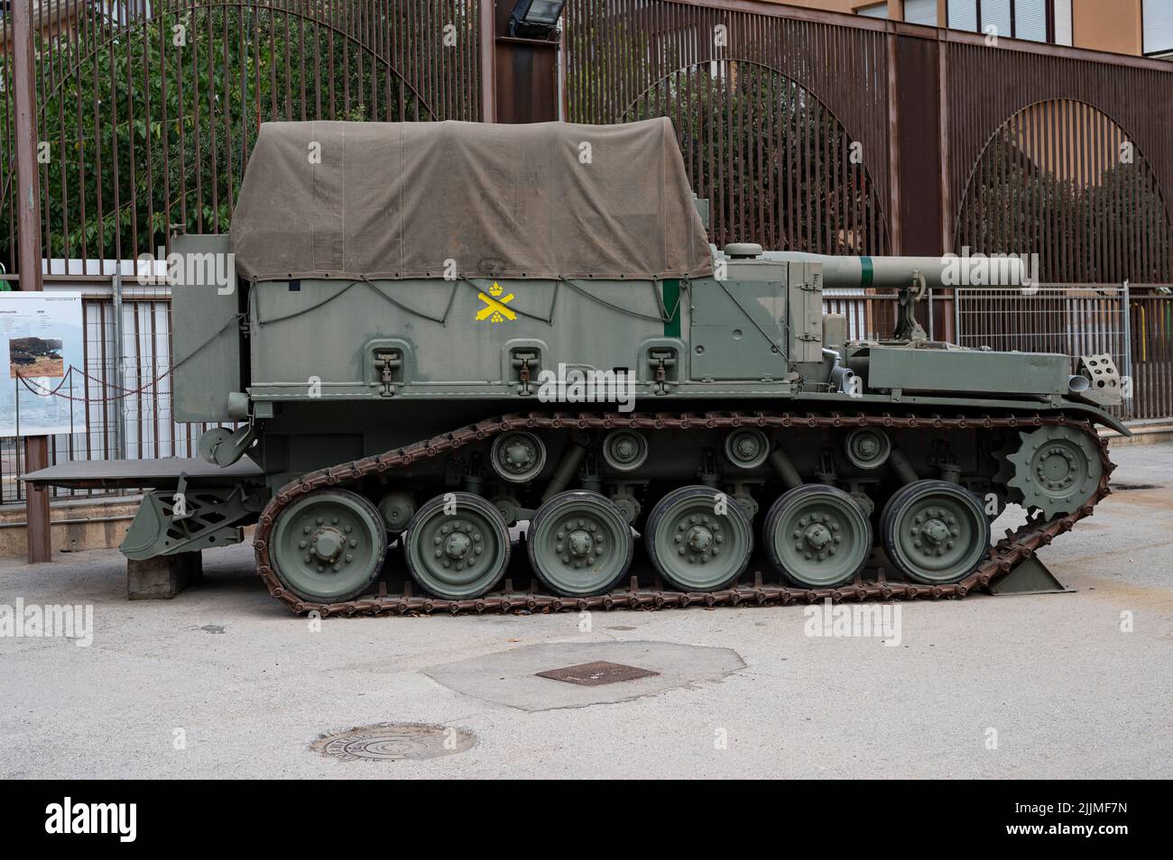 An offensive military vehicle, M44 model self-propelled howitzer Stock ...