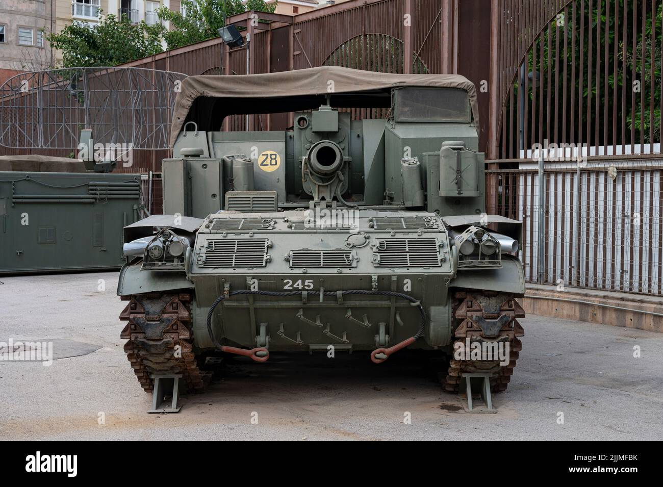 An offensive military vehicle, M44 model self-propelled howitzer Stock ...