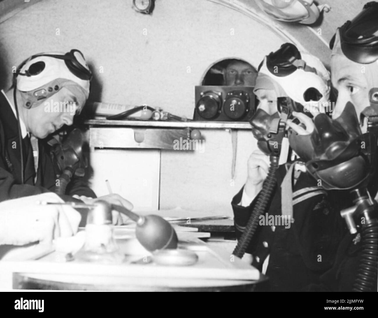 F6 Karlsborg 1955. Substress chamber test with flying staff Stock Photo ...