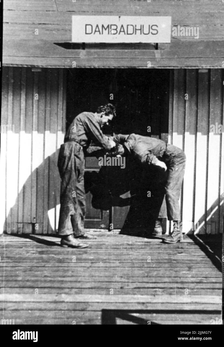 Karlsborg 1928. From left: The Furir Berg, Löfgren Stock Photo - Alamy