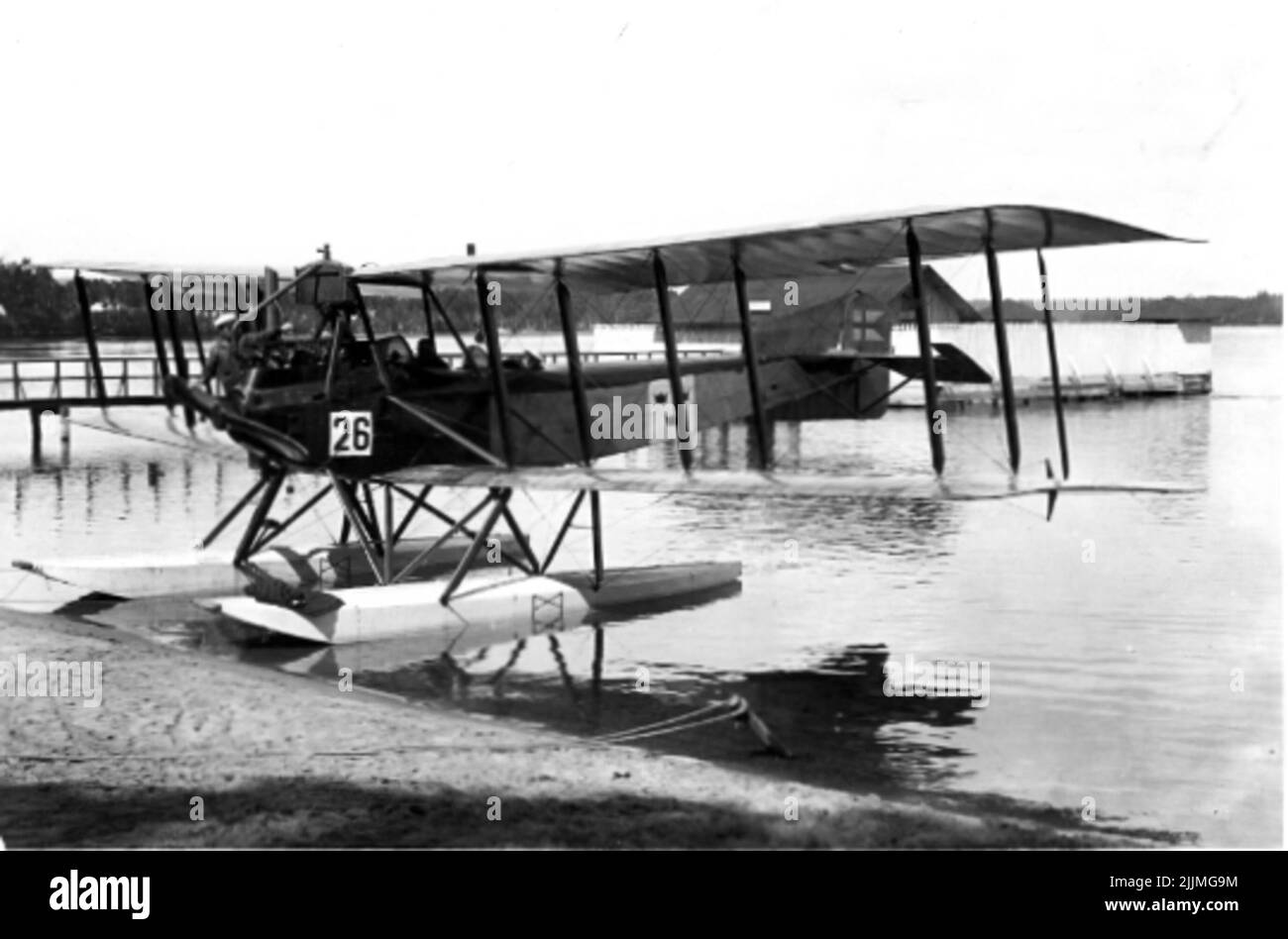 Karlsborg 1922. Navy's seaplane type Friedrichshafen (26) in ...