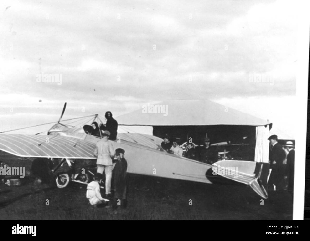 Aircraft Neiuport. Test flight by von Porat in 1914 Stock Photo - Alamy