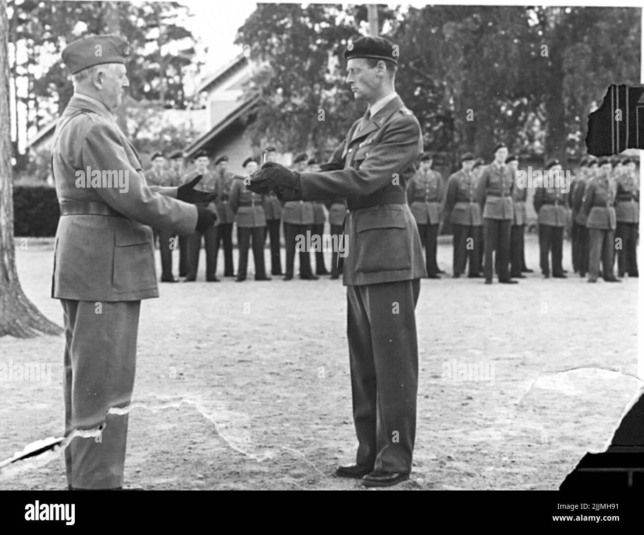 The paratroopers School Karlsborg 1957. New paratroopers. From left ...
