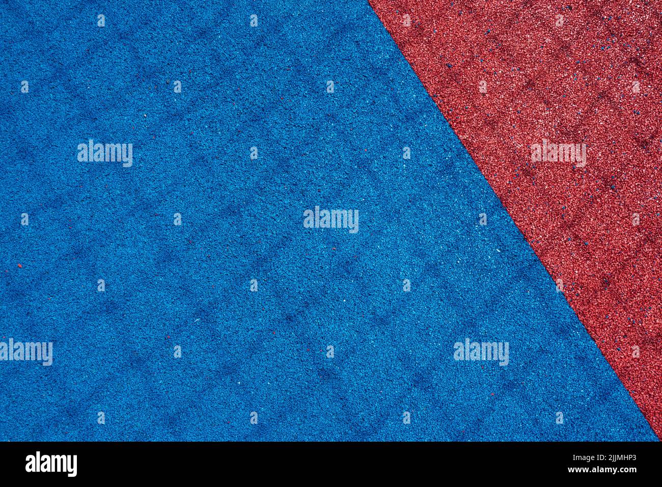 Colorful sports court background. Top view light blue and red field ...