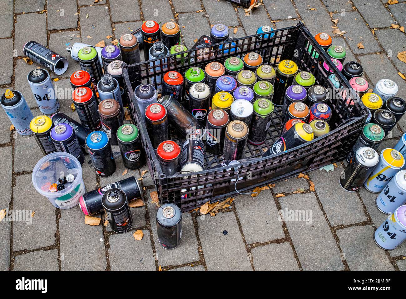 New York, New York, USA. 26th July, 2022. Spraypaint used by famous NYC ...