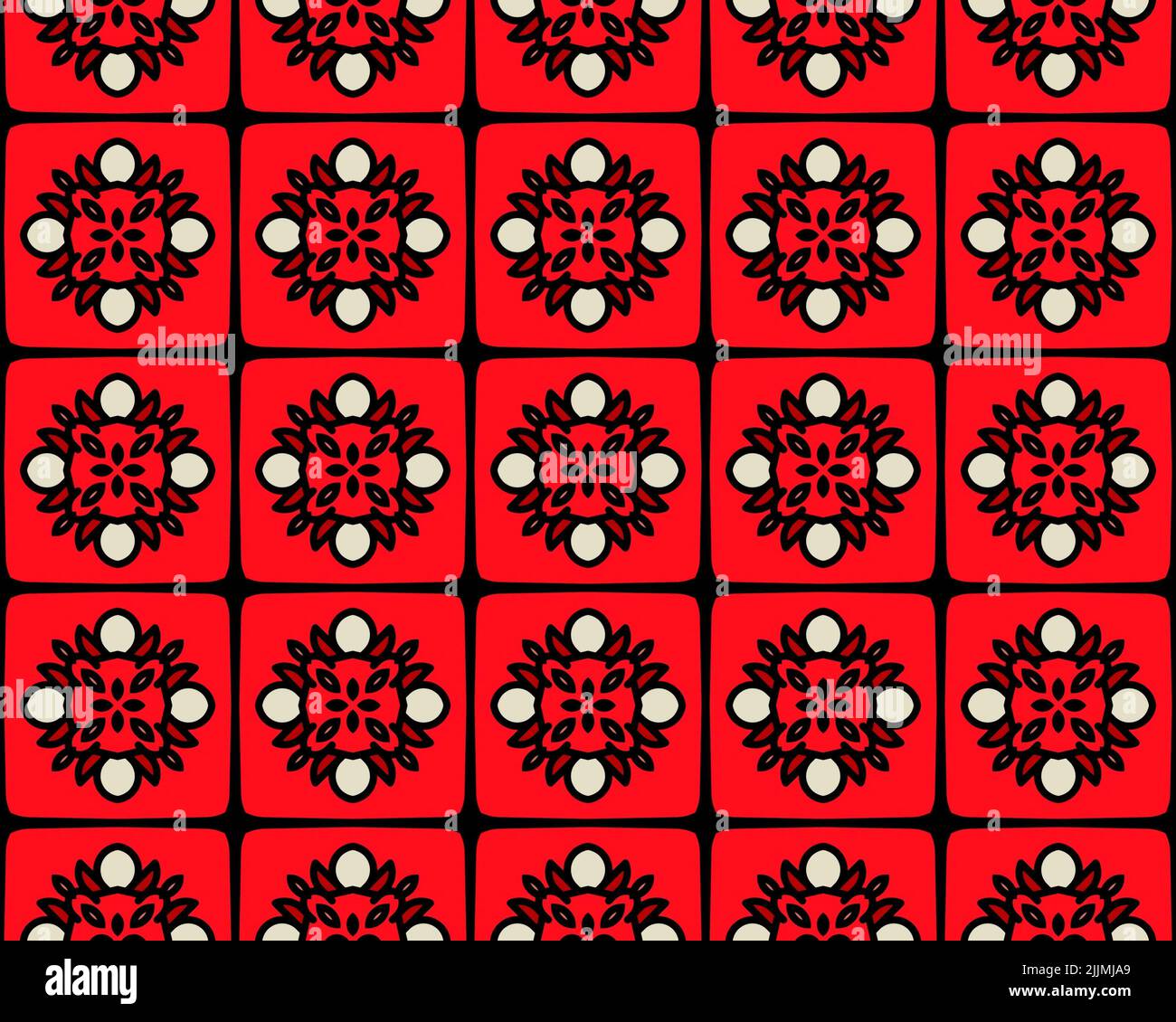 A red seamless illustration with abstract patterns Stock Photo - Alamy