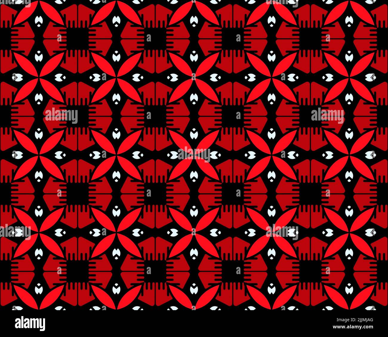 A Seamless Tile Pattern background of bright red and black color with ...