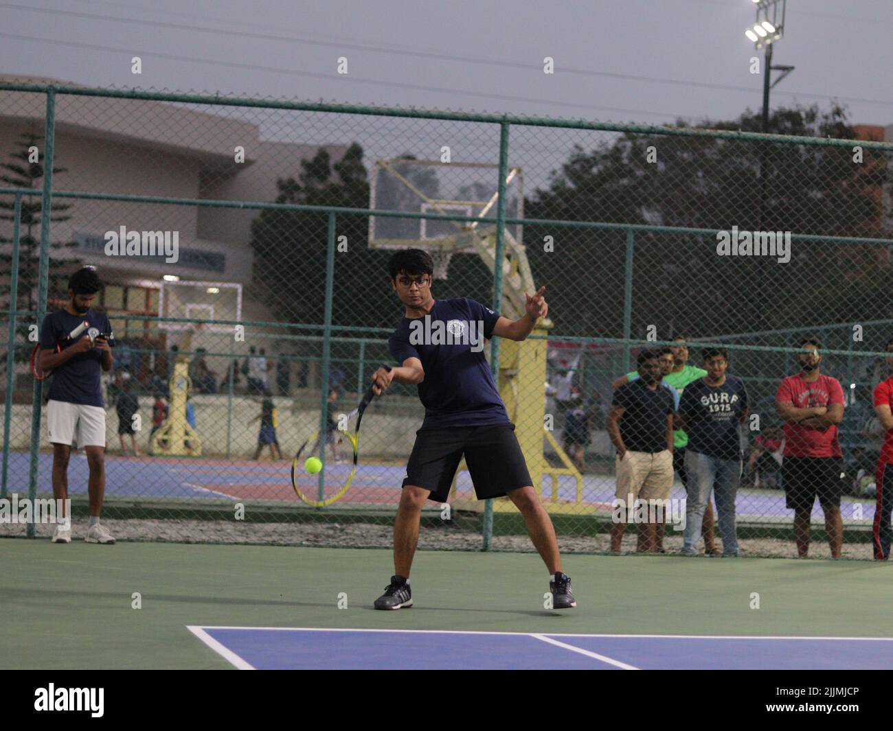 Tennis ball hitting ground hi-res stock photography and images - Alamy