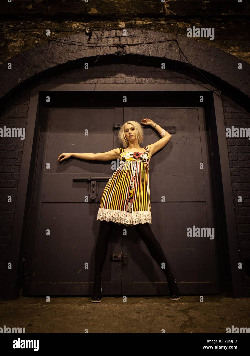 Urban Night Life. Conceptual fashion portraits in a derelict urban ...