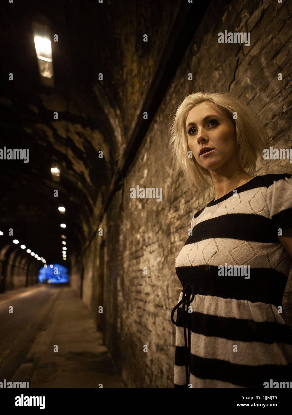 Urban Night Life. Conceptual fashion portraits in a derelict urban ...