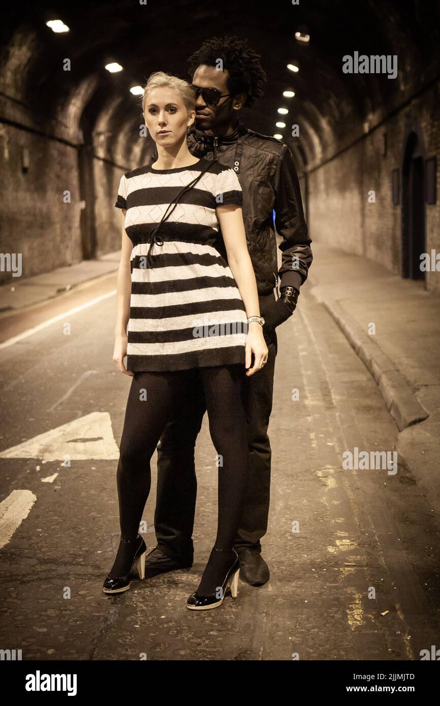 Urban Night Life. Conceptual fashion portraits in a derelict urban ...