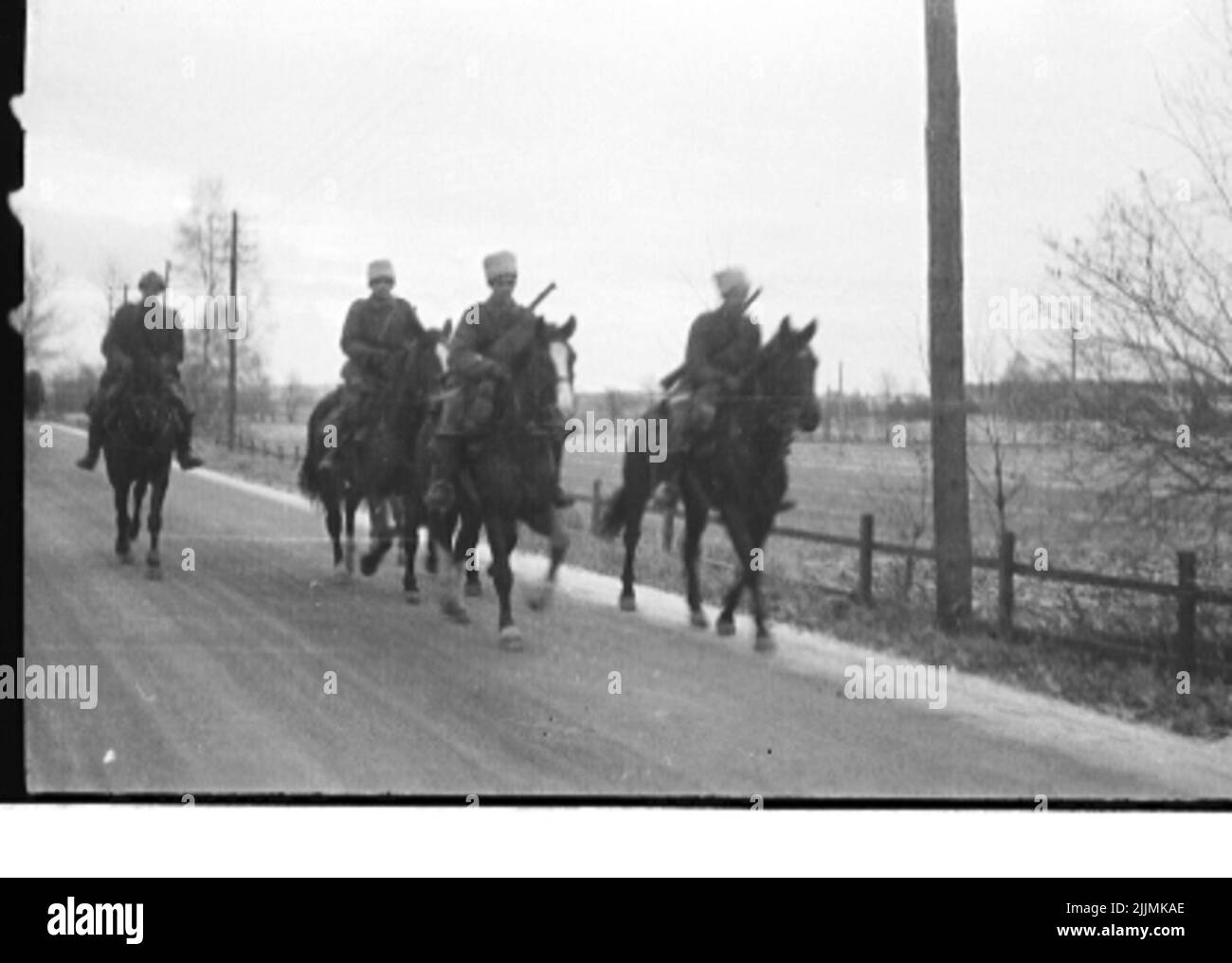 The Life Regiment's Husars, K3. On the way to Borås in 1947 Stock Photo ...