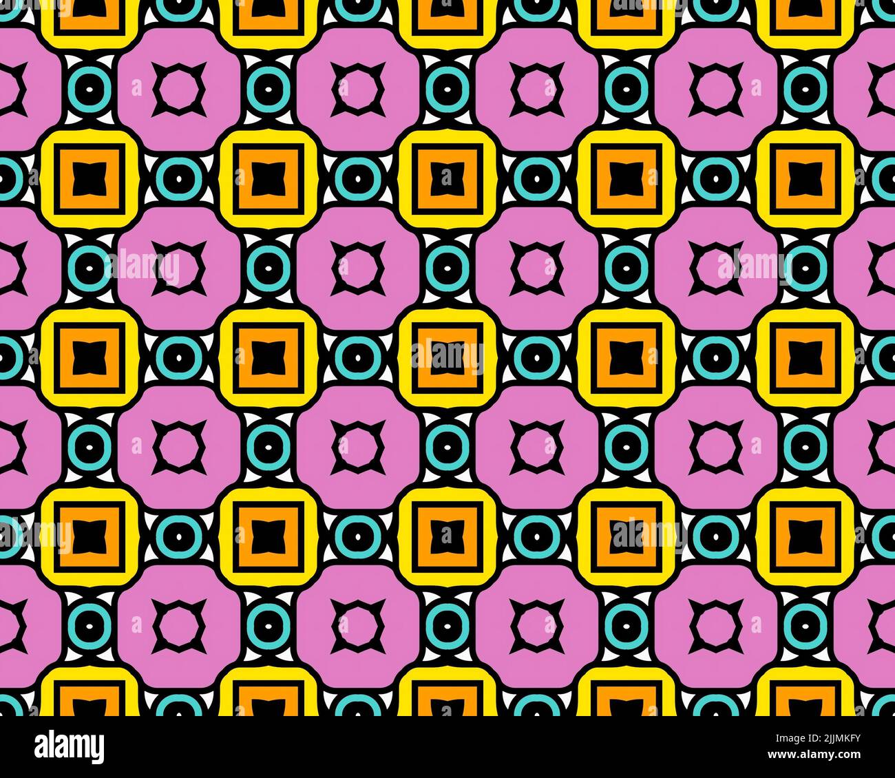 An Abstract Illustration Of Seamless Tile Pattern With Different Shapes