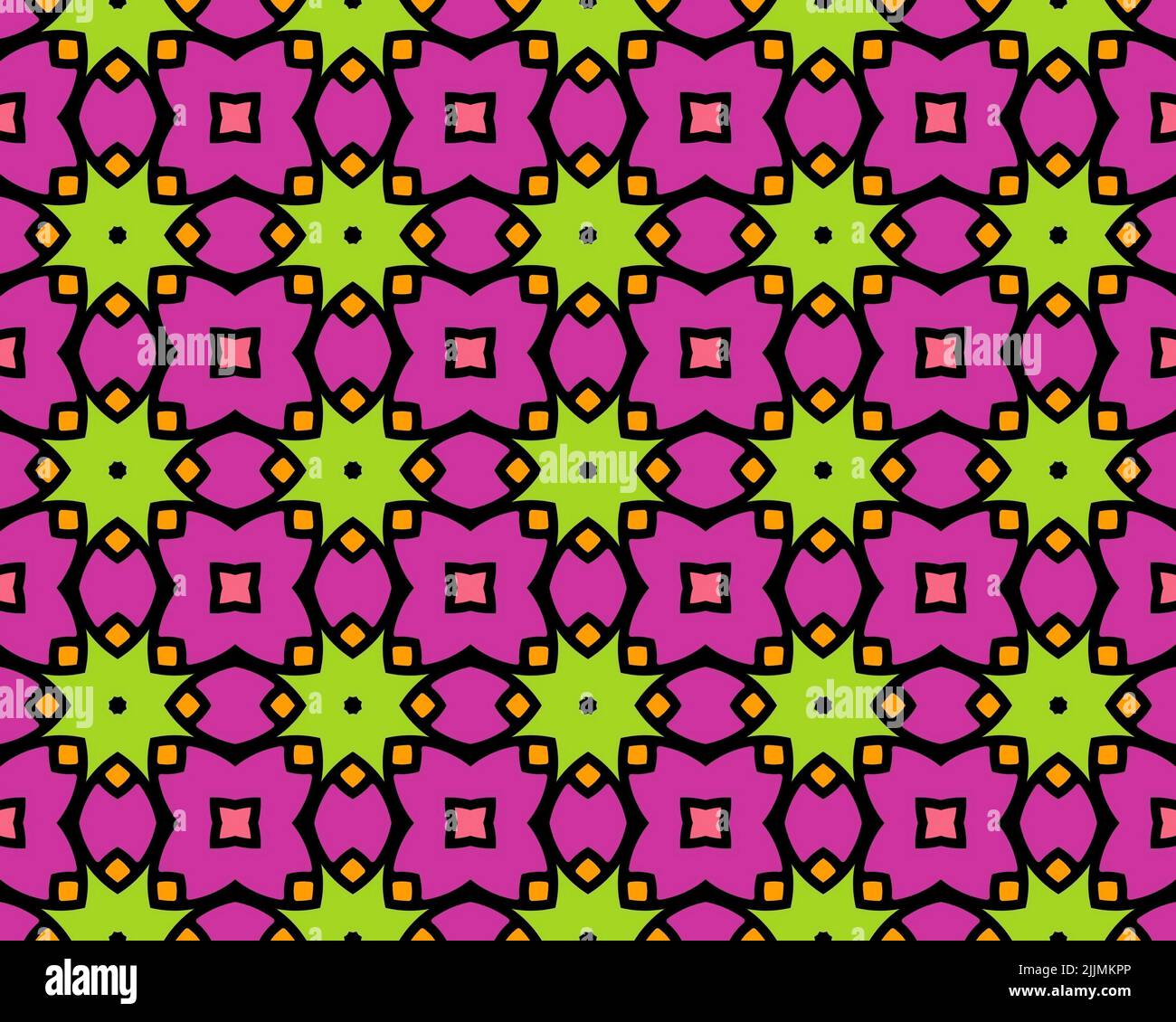 An Illustration of floral seamless pattern in pink color Stock Photo ...