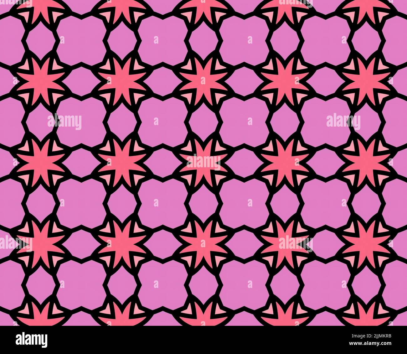 An abstract illustration of seamless tile pattern with different shapes ...