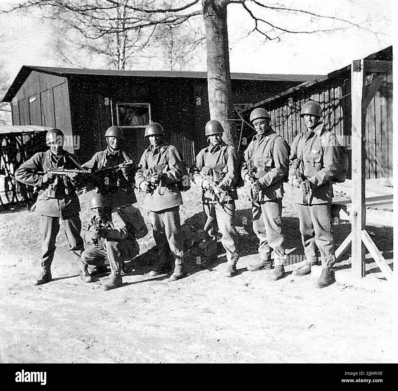 The paratroopers School in Karlsborg 1956.Inload DC3.The picture is ...