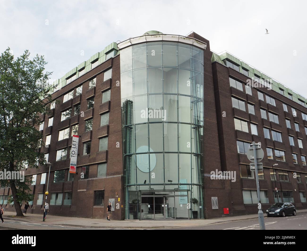 A building with glazed entrance facade in Bristol, United Kingdom Stock ...