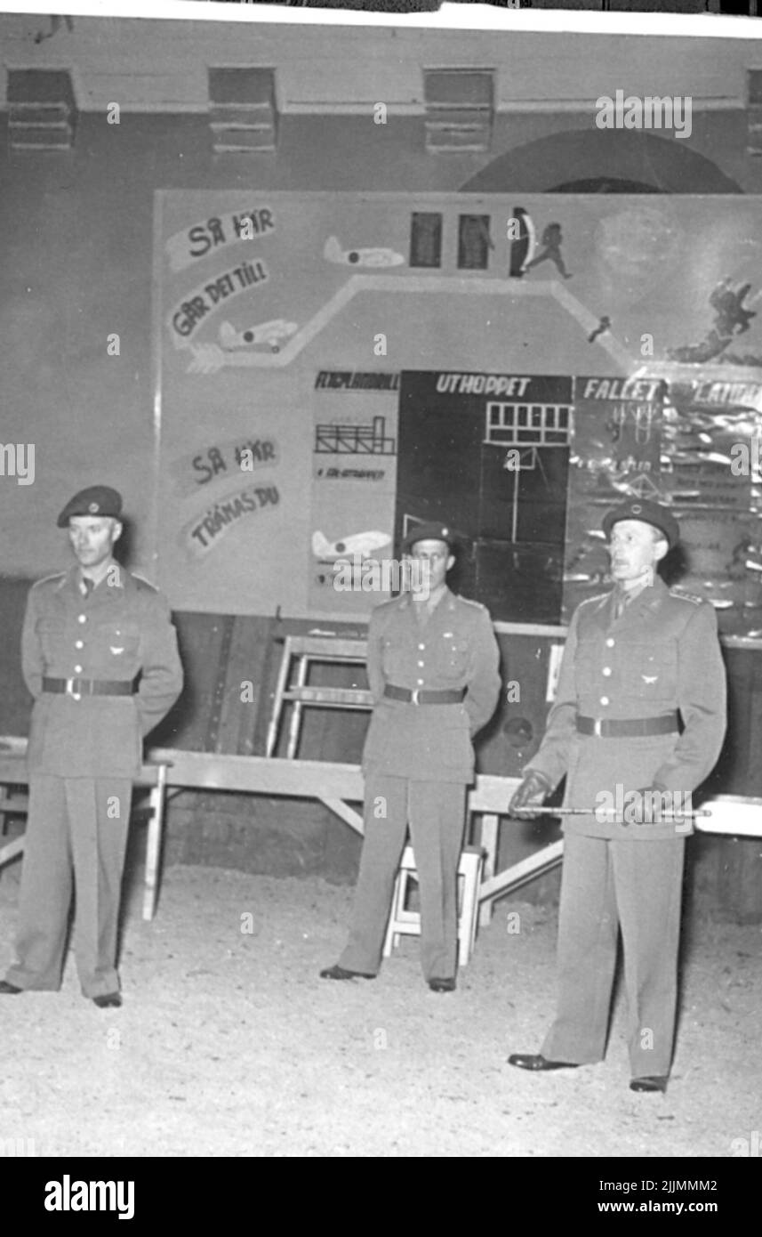 The paratroopers in Karlsborg 1953 Stock Photo - Alamy