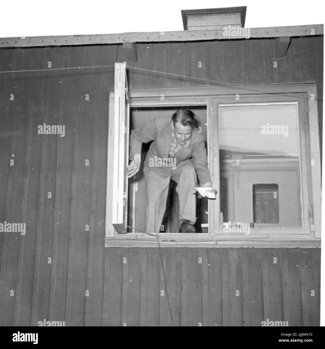 The paratroopers school in Karlsborg. Early 1950s Stock Photo - Alamy