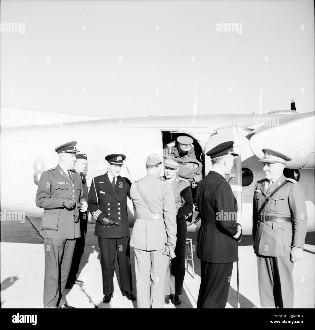 F 6 Karlsborg early 1960s. The Danish Commander -in -Chief Visit Stock ...