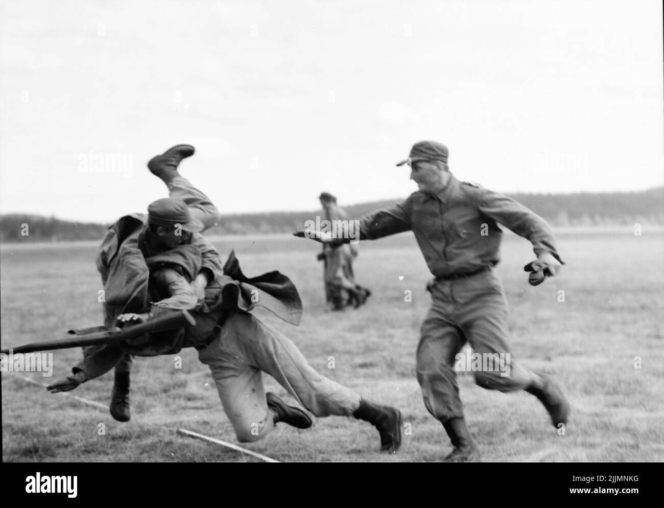 The paratroopers 'school in Karlsborg 1959. Hunters' Day Stock Photo ...