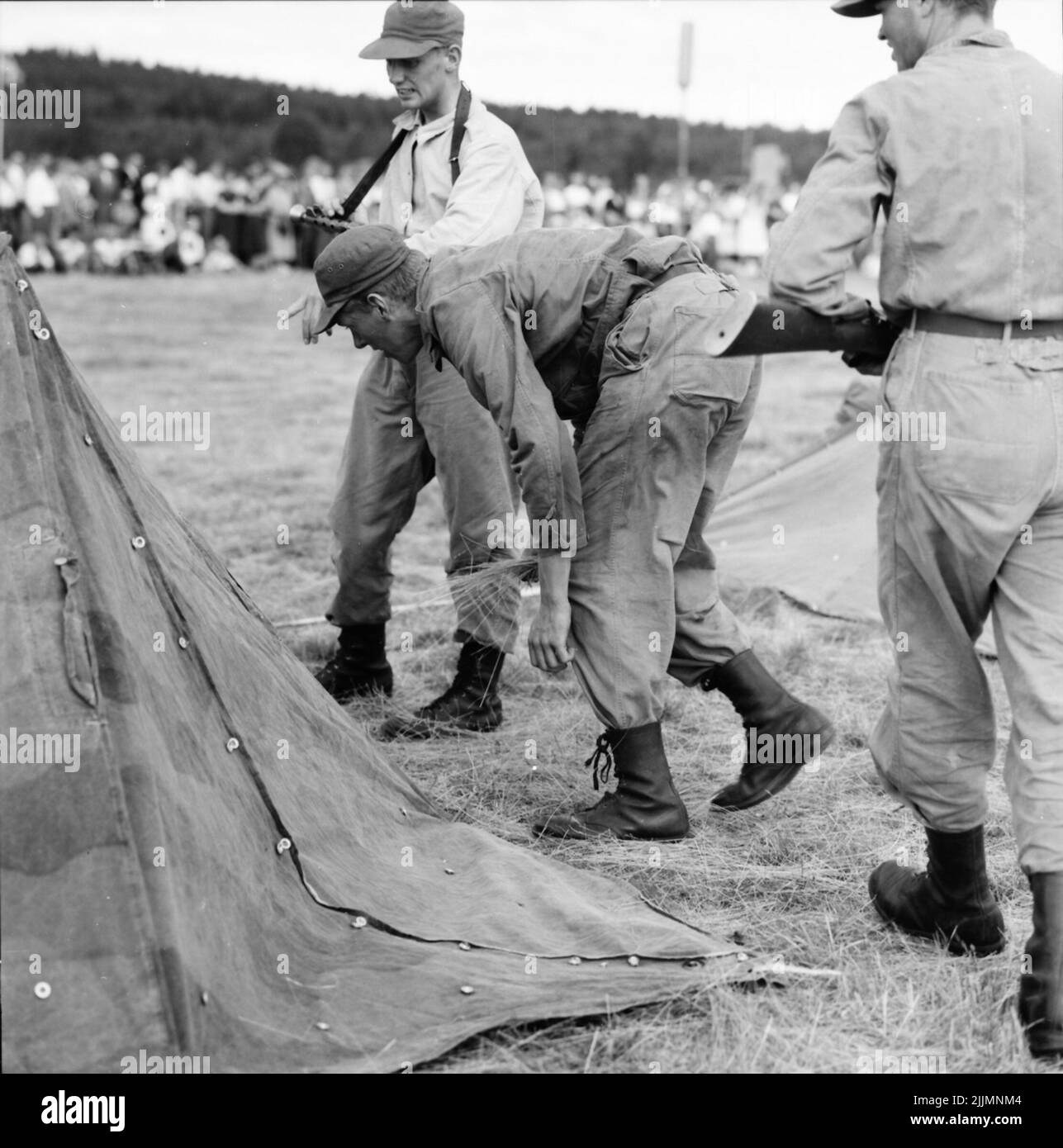 The paratroopers 'school in Karlsborg 1959. Hunters' Day Stock Photo ...
