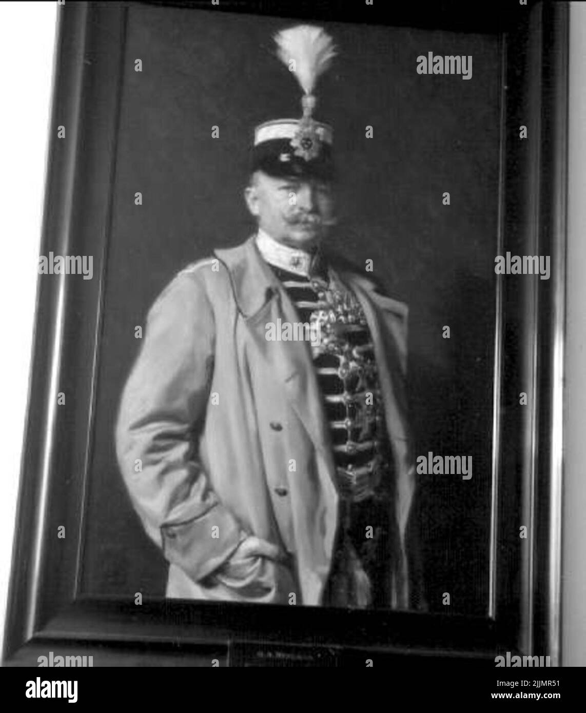 Oil painting 1914 depicting Gustaf Adolf Nyblaeus, Second Manager K 3 ...