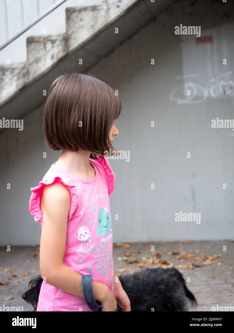 emotional child 6 years old little girl expression Stock Photo - Alamy