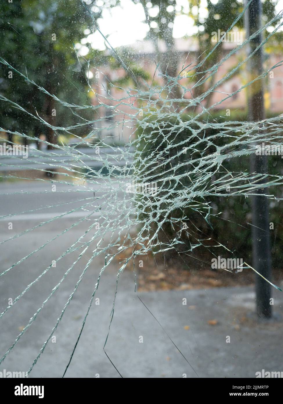 broken and cracked glass window Stock Photo - Alamy
