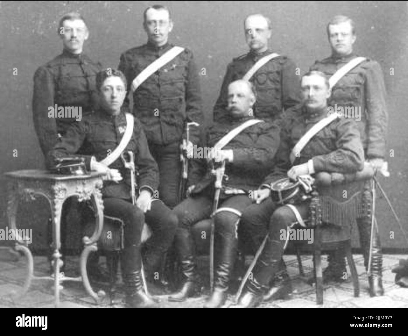 Prince Eugen as a young lieutenant, second man from the left Stock ...
