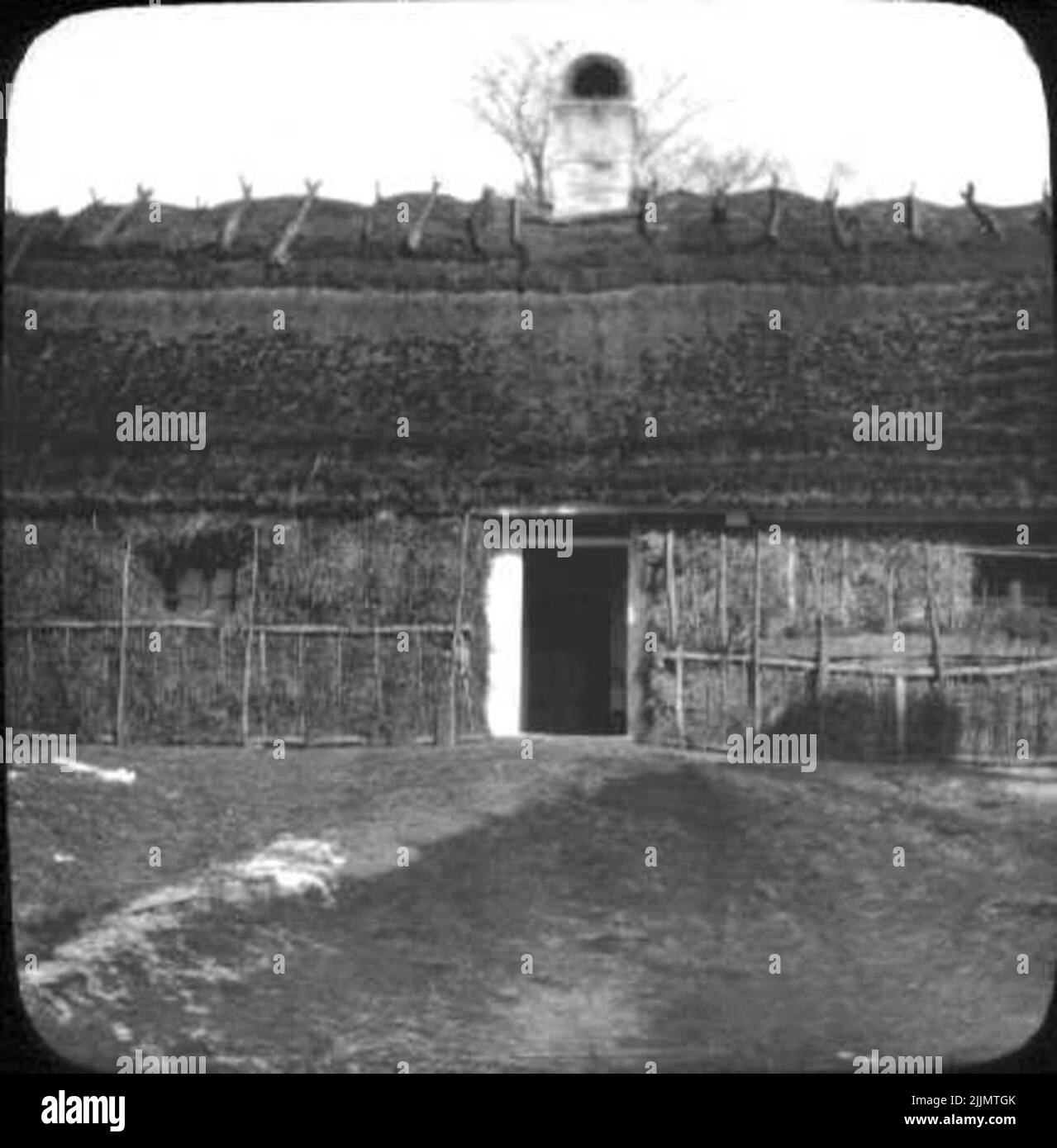 Cottage cozy for winter, Lemberg, village of Miklaszow in Ukraine 1906 ...
