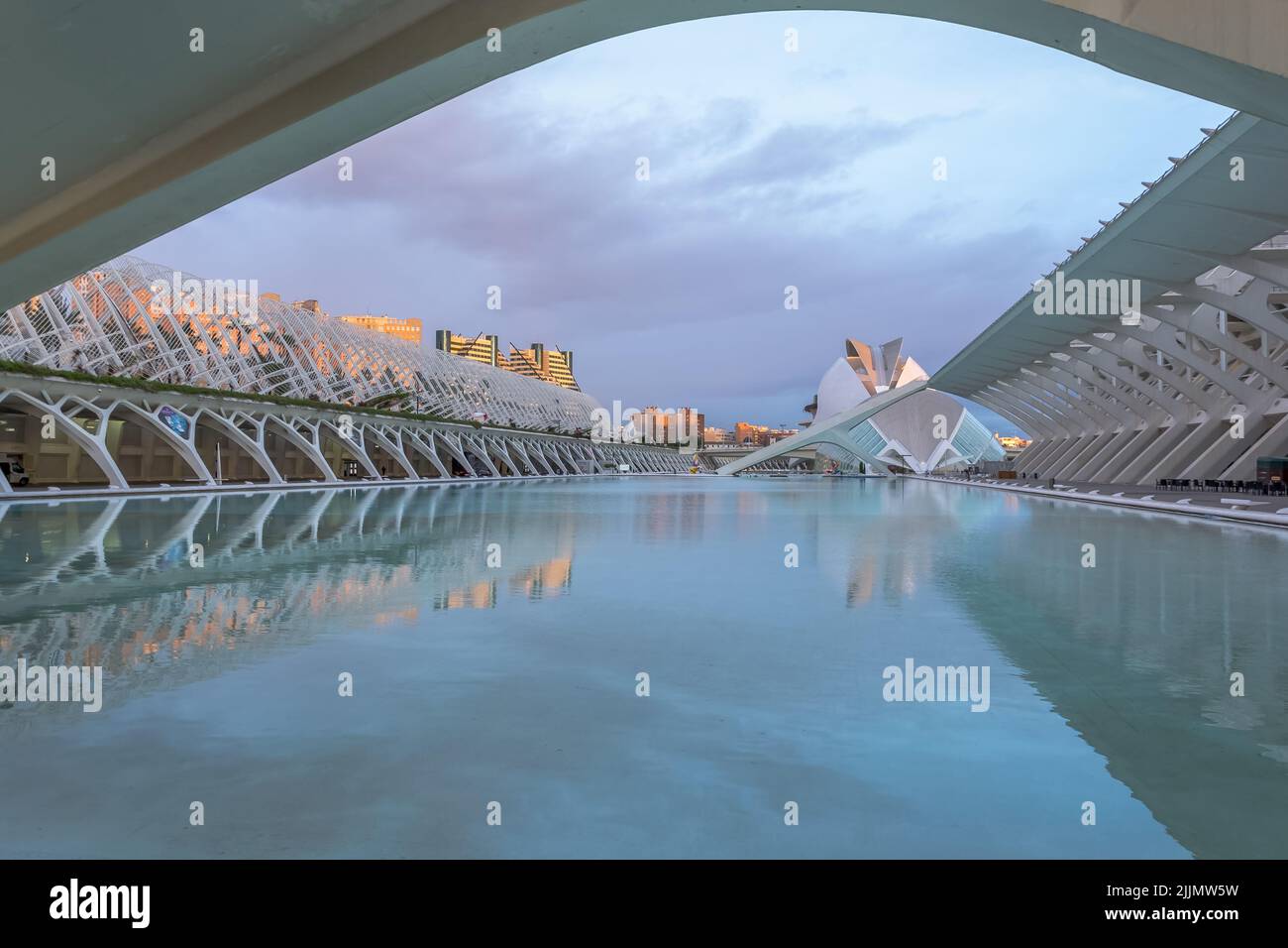 Architectural detail of the City of Arts and Sciences, a cultural and ...