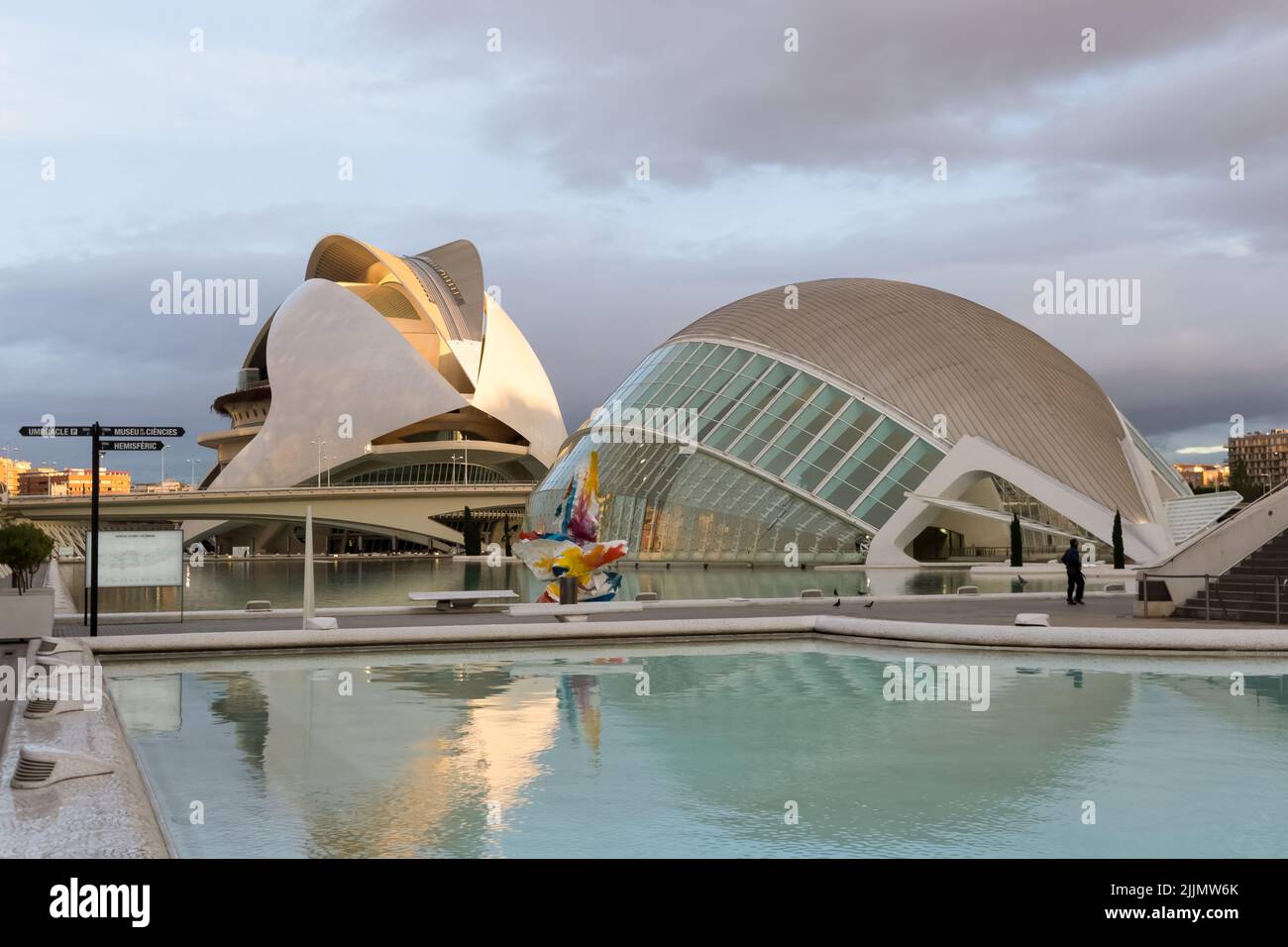 Architectural detail of the City of Arts and Sciences, a cultural and ...