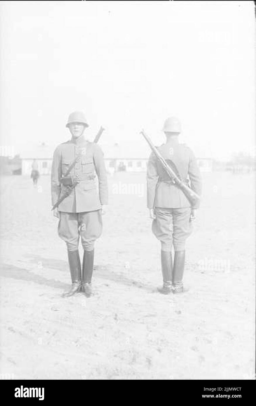Uniform m/ 23 with helmet and carbine m/ 1894 Stock Photo - Alamy