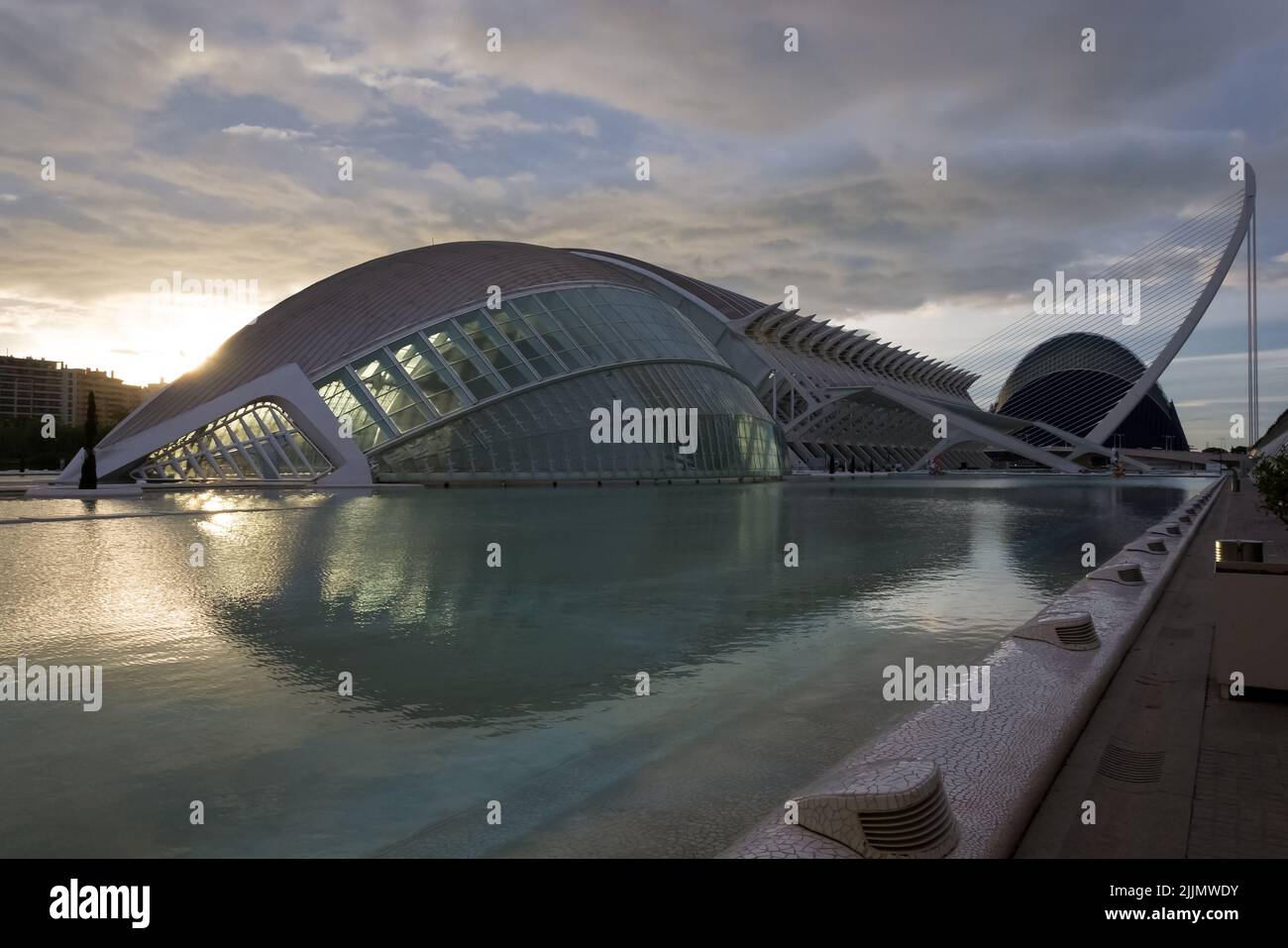 Architectural detail of the City of Arts and Sciences, a cultural and ...