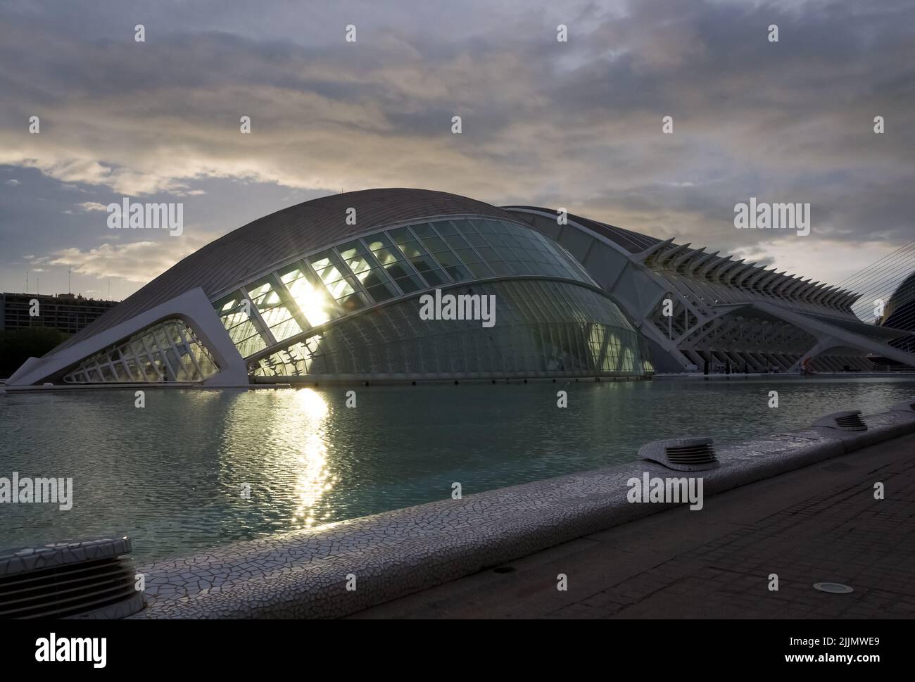 Architectural detail of the City of Arts and Sciences, a cultural and ...