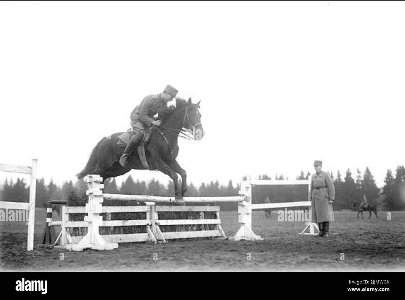Training in jumping in the southern field is probably a cavalry officer ...