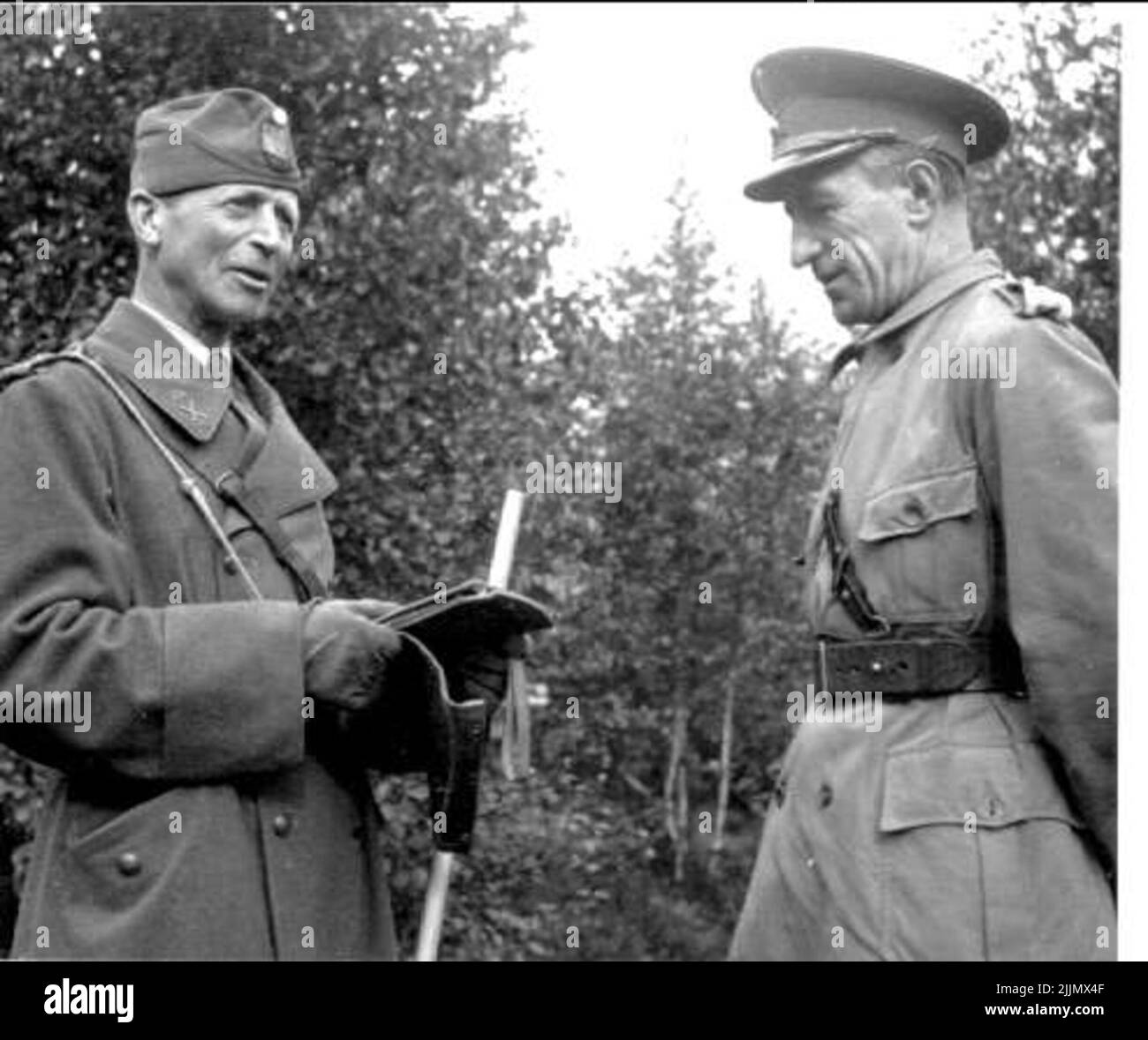 General Henry Peyron and Colonel Sven Colliander Stock Photo - Alamy