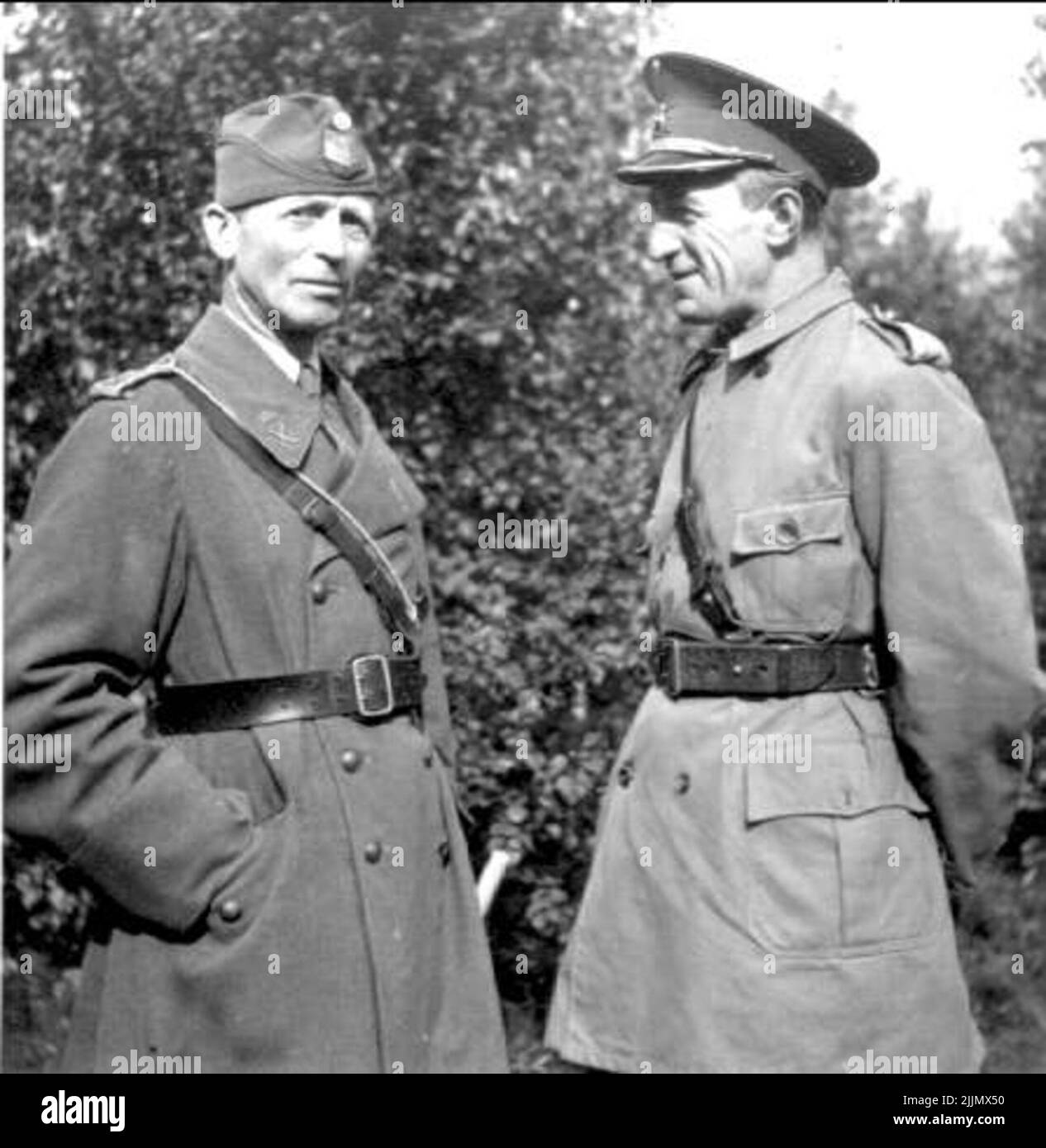 General Henry Peyron and Colonel Sven Colliander Stock Photo - Alamy