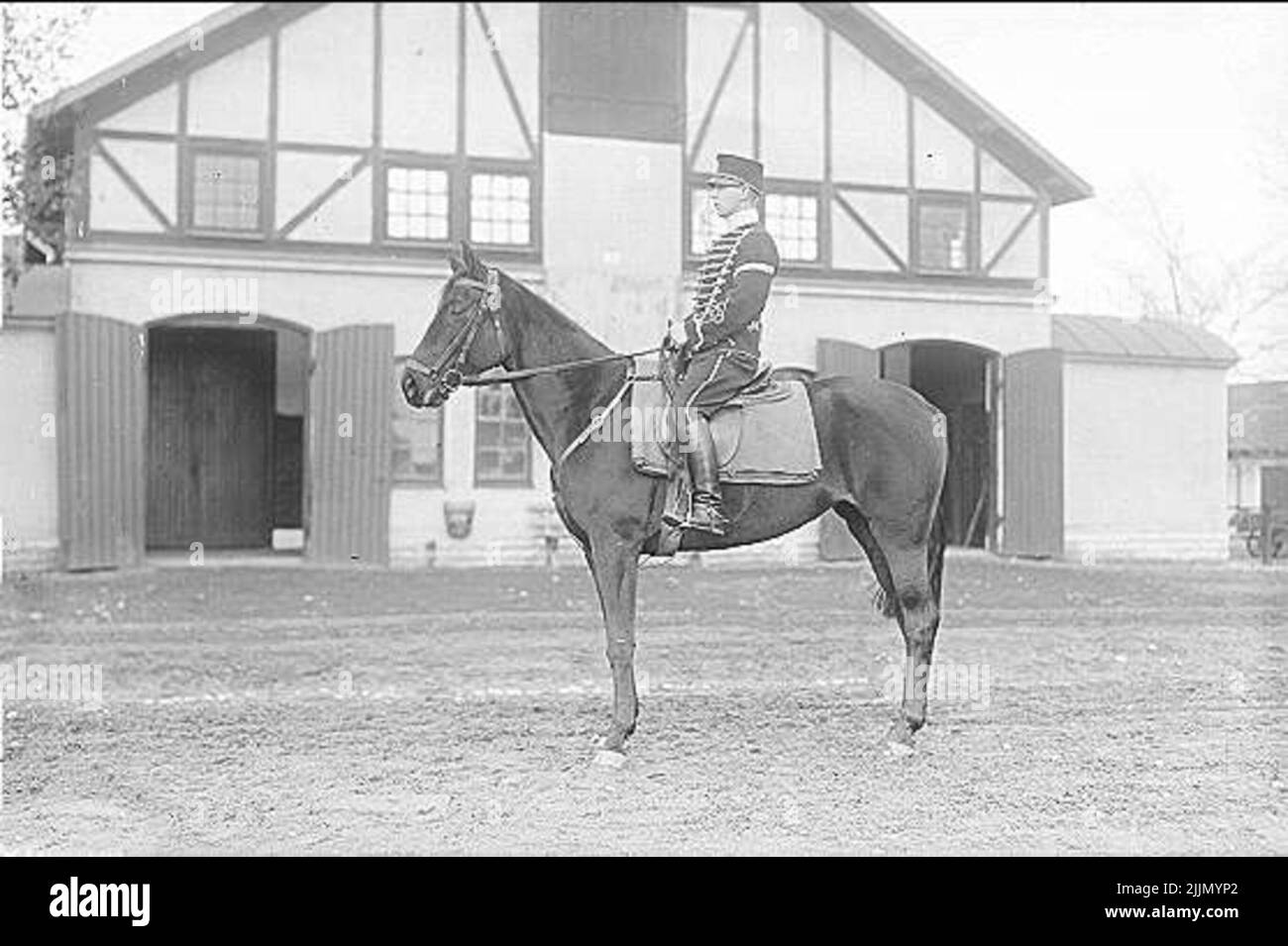Furir with assigned tribal horse south Squadronsstallet Stock Photo - Alamy