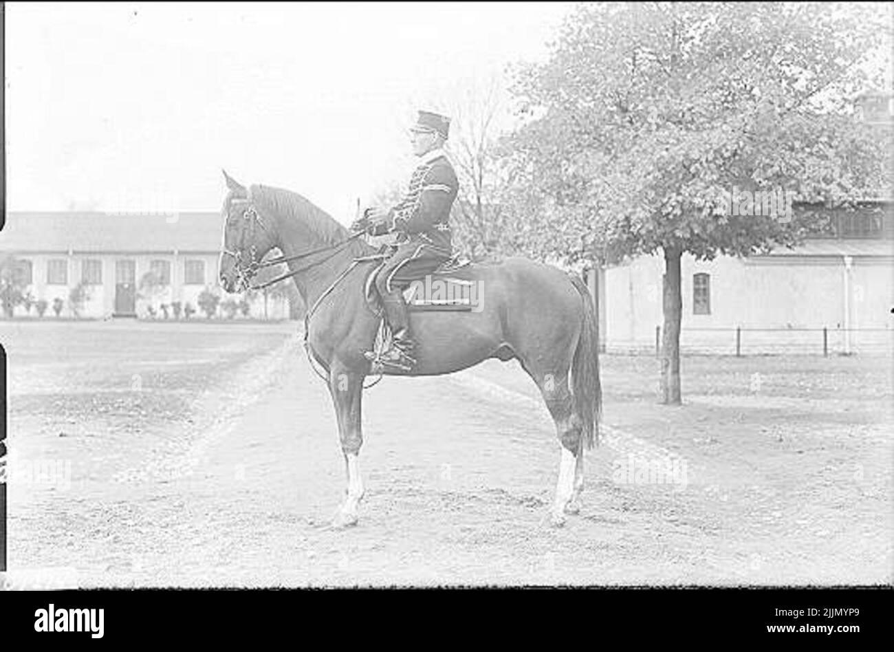 Furir with officers service horse south Squadronsstallet Stock Photo ...