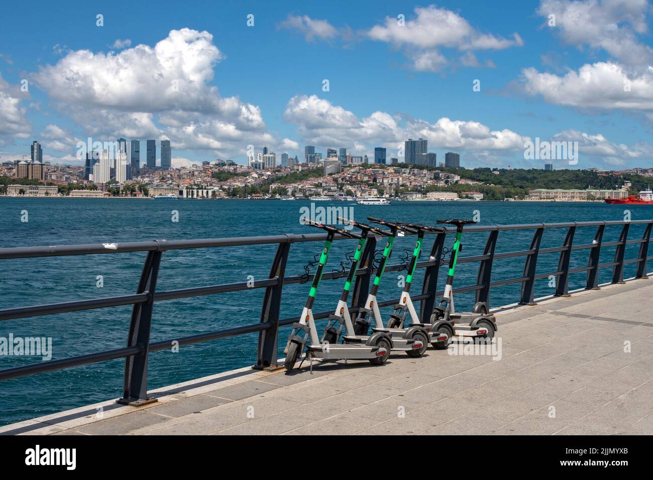Electric Scooters in Istanbul, Turkey Stock Photo - Alamy