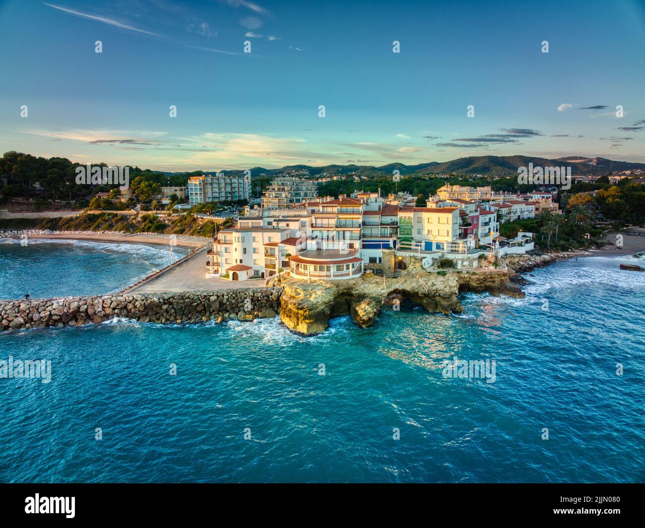 The Roc de Sant Gaieta, coastal town belonging to the province of ...